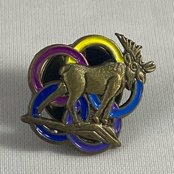 Accessories | Vintage Olympic Lapel Pin Featuring A Moose And Olympic ...